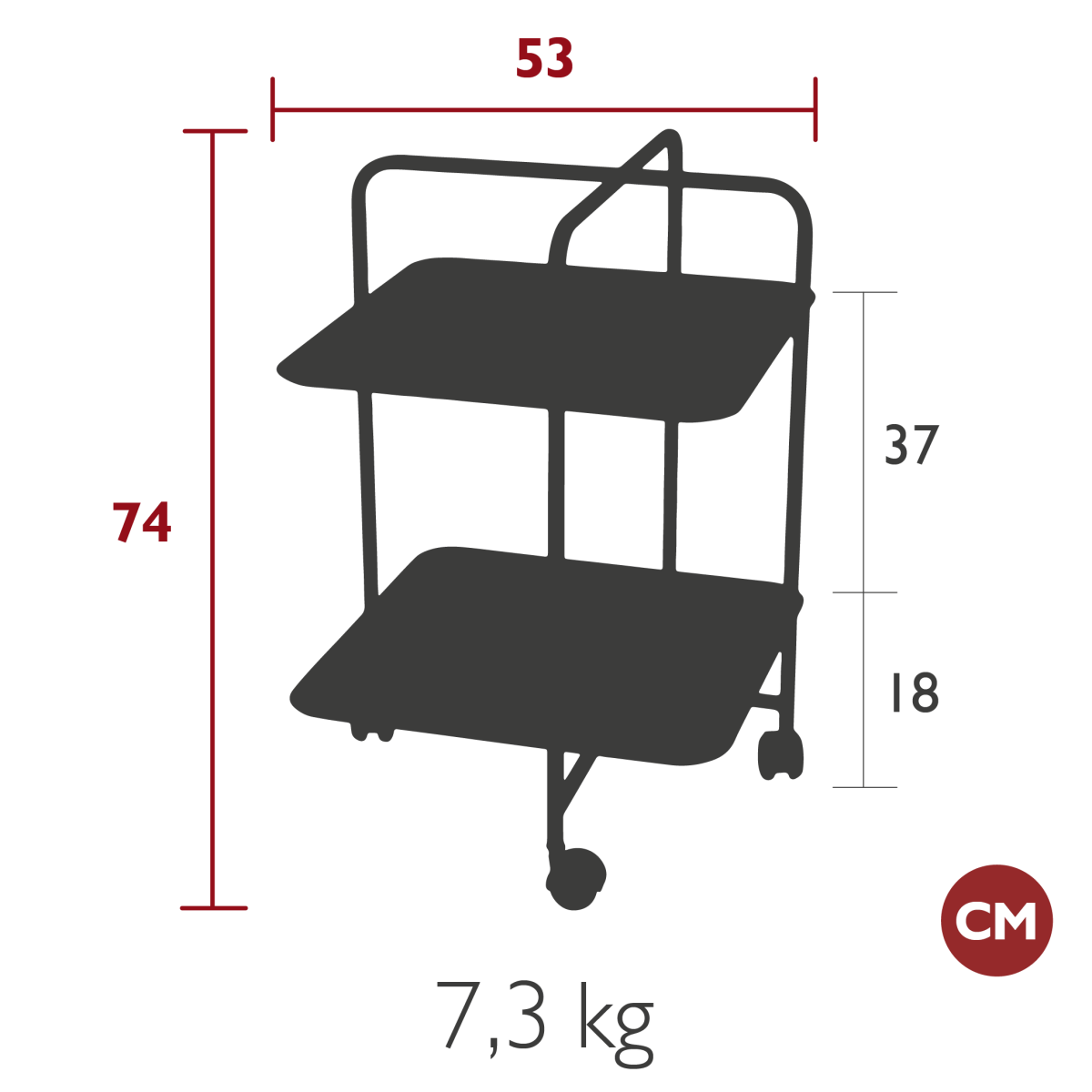 Alfred Outdoor Drinks Trolley By Fermob | Jardin NZ