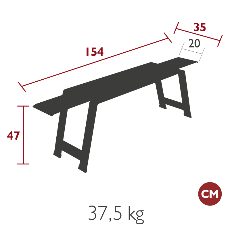 Origami Steel Outdoor Bench By Fermob | Jardin NZ