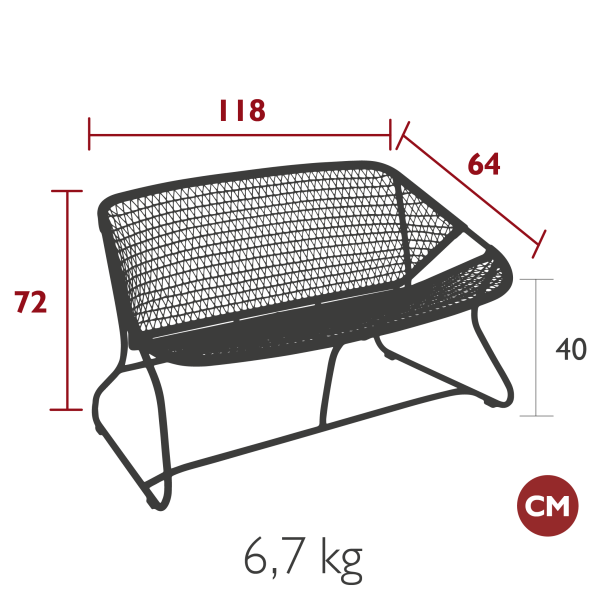 Sixties Outdoor Casual Bench By Fermob | Jardin NZ