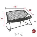 Sixties Outdoor Casual Bench By Fermob | Jardin NZ