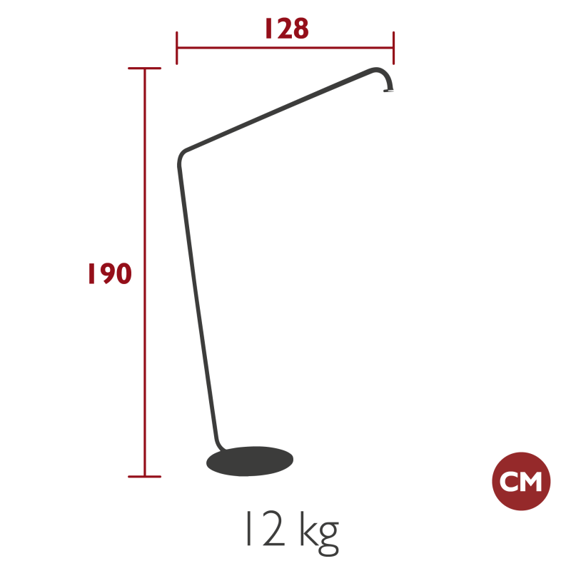 Balad Outdoor Lamp Offset Stand By Fermob | Jardin NZ